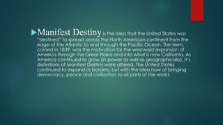 Manifest destiny | PPTX