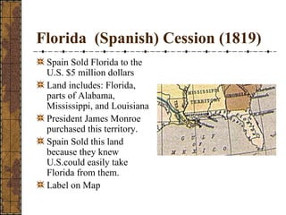 Manifest destiny land territories | PPT
