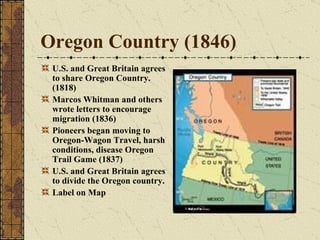 Manifest destiny land territories | PPT