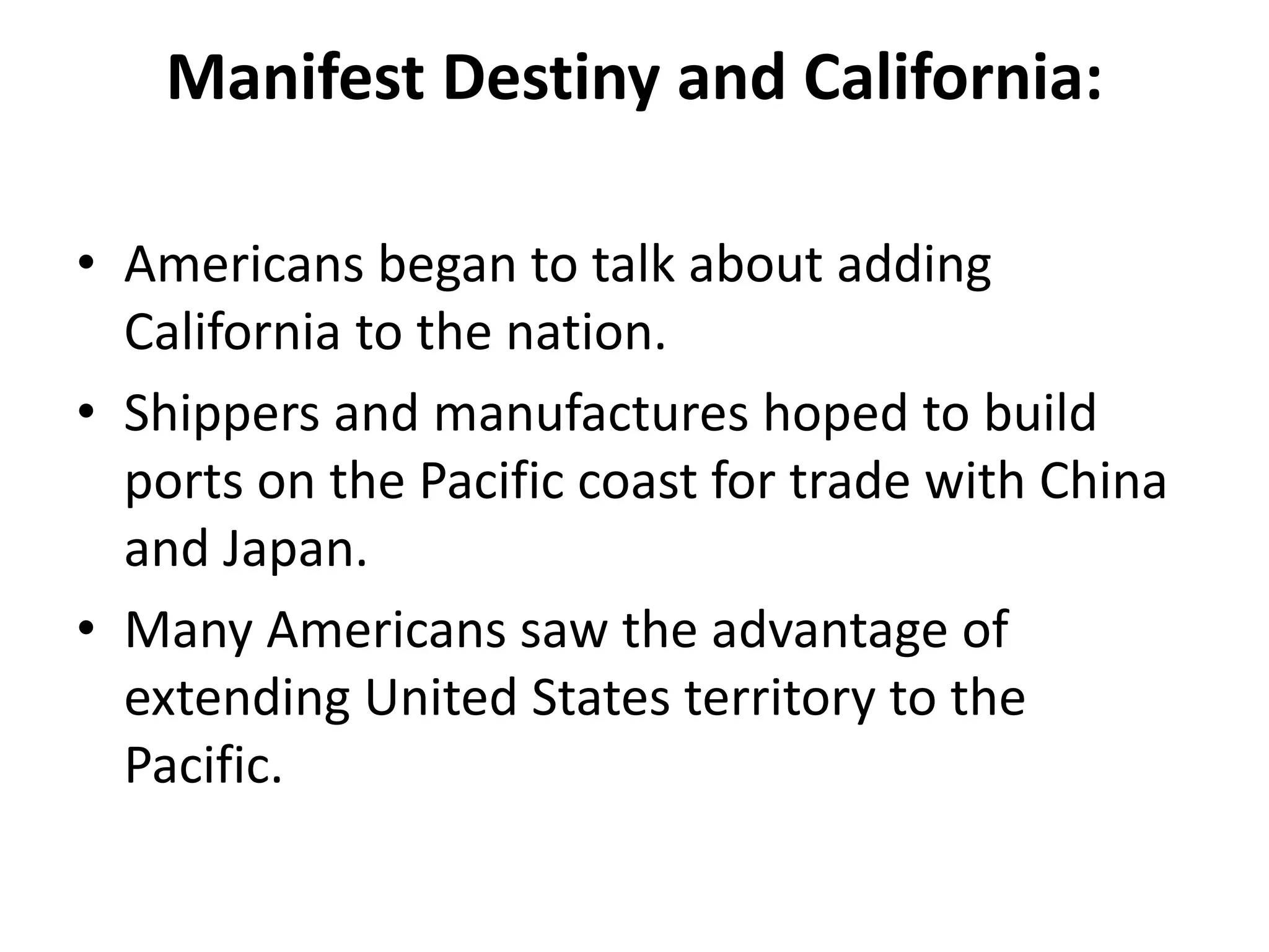 Manifest Destiny and the Mexican American War | PPT