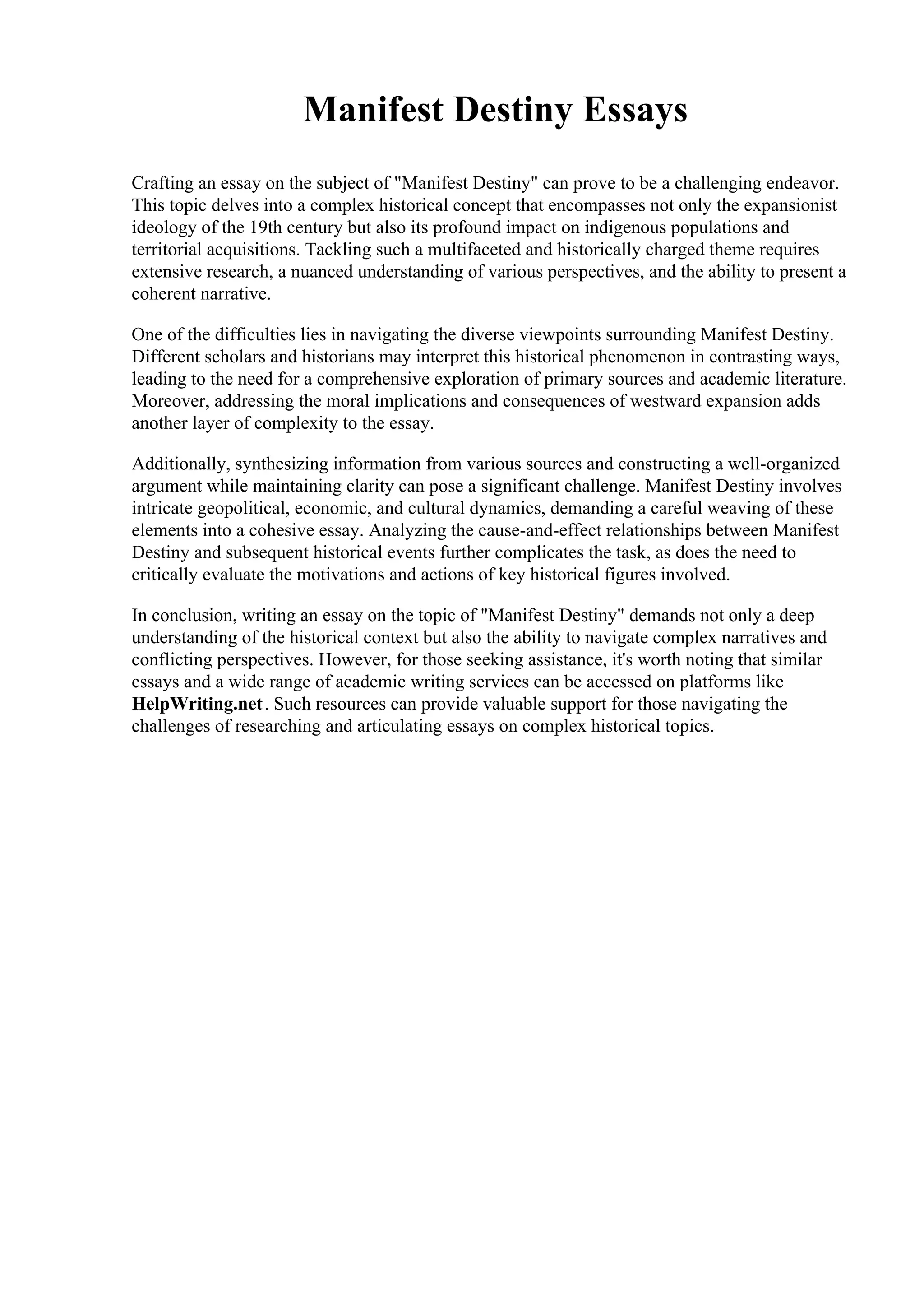 Manifest Destiny Essays.pdf