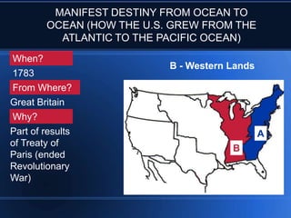Manifest Destiny Map With Rivers