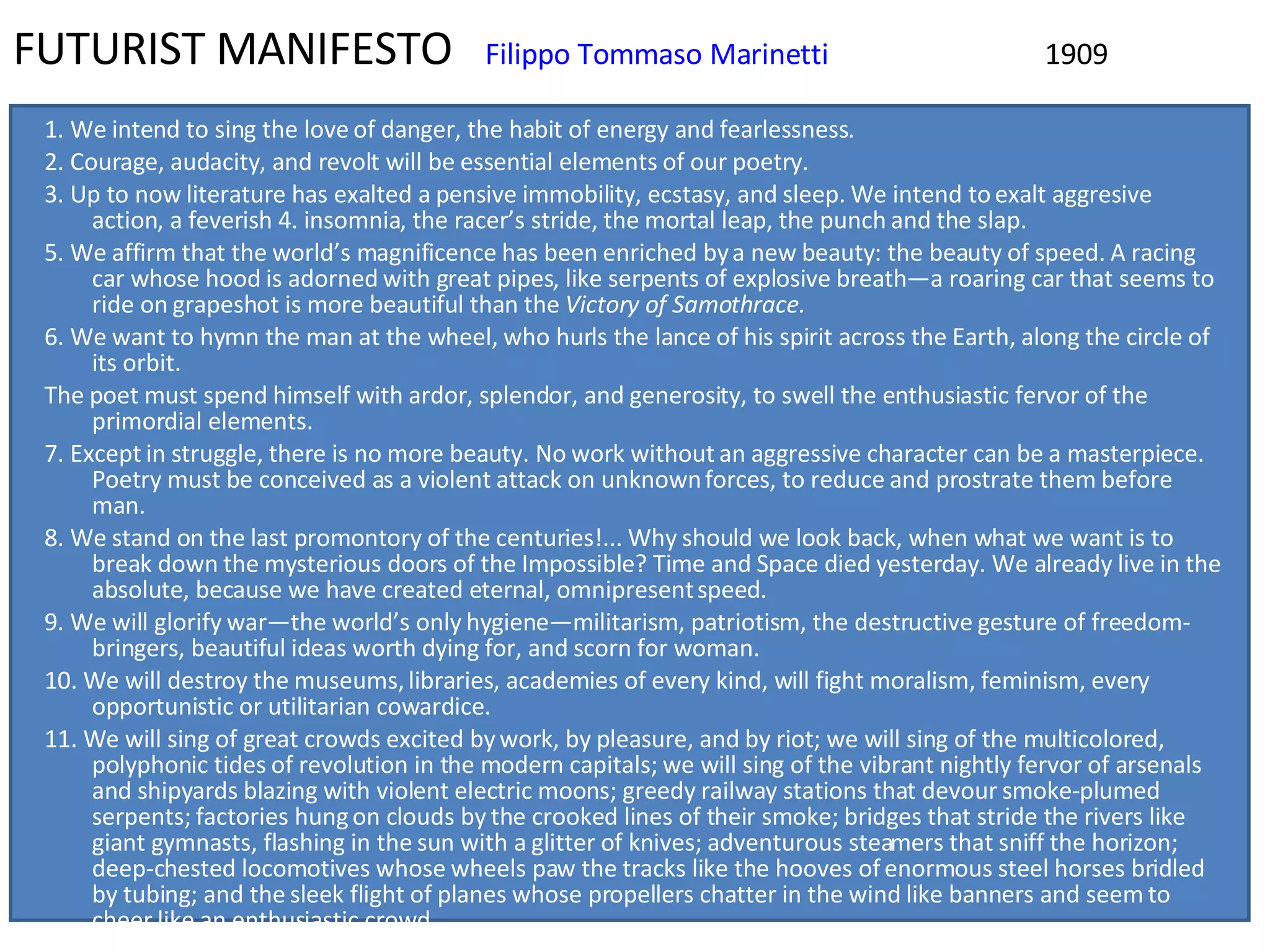 Manifesto | PPT