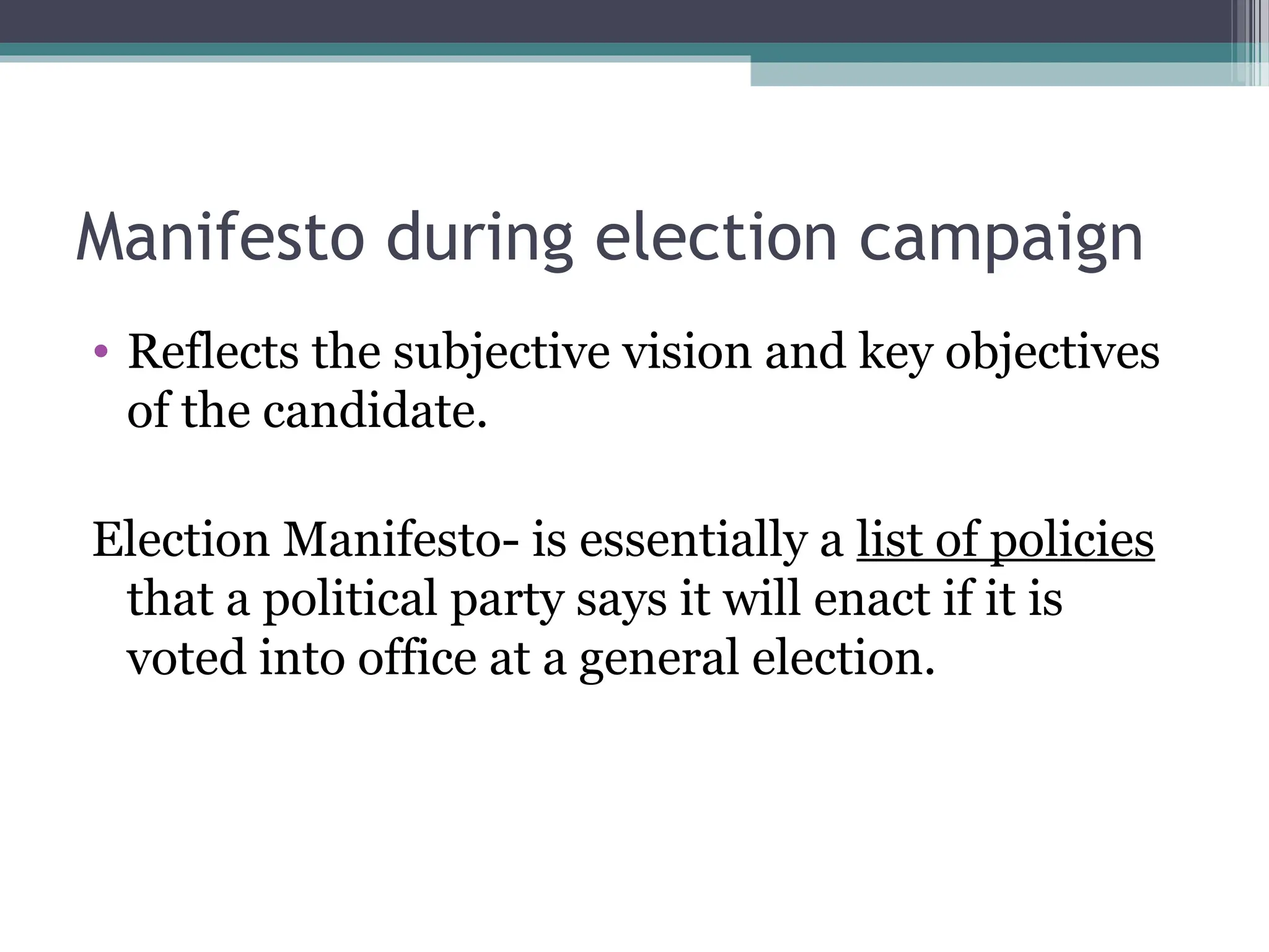 Manifesto in English for Academic and Professional Purposes | PPT