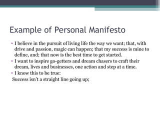 Manifesto in English for Academic and Professional Purposes | PPT