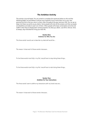 Manifesto ambition activity | PDF