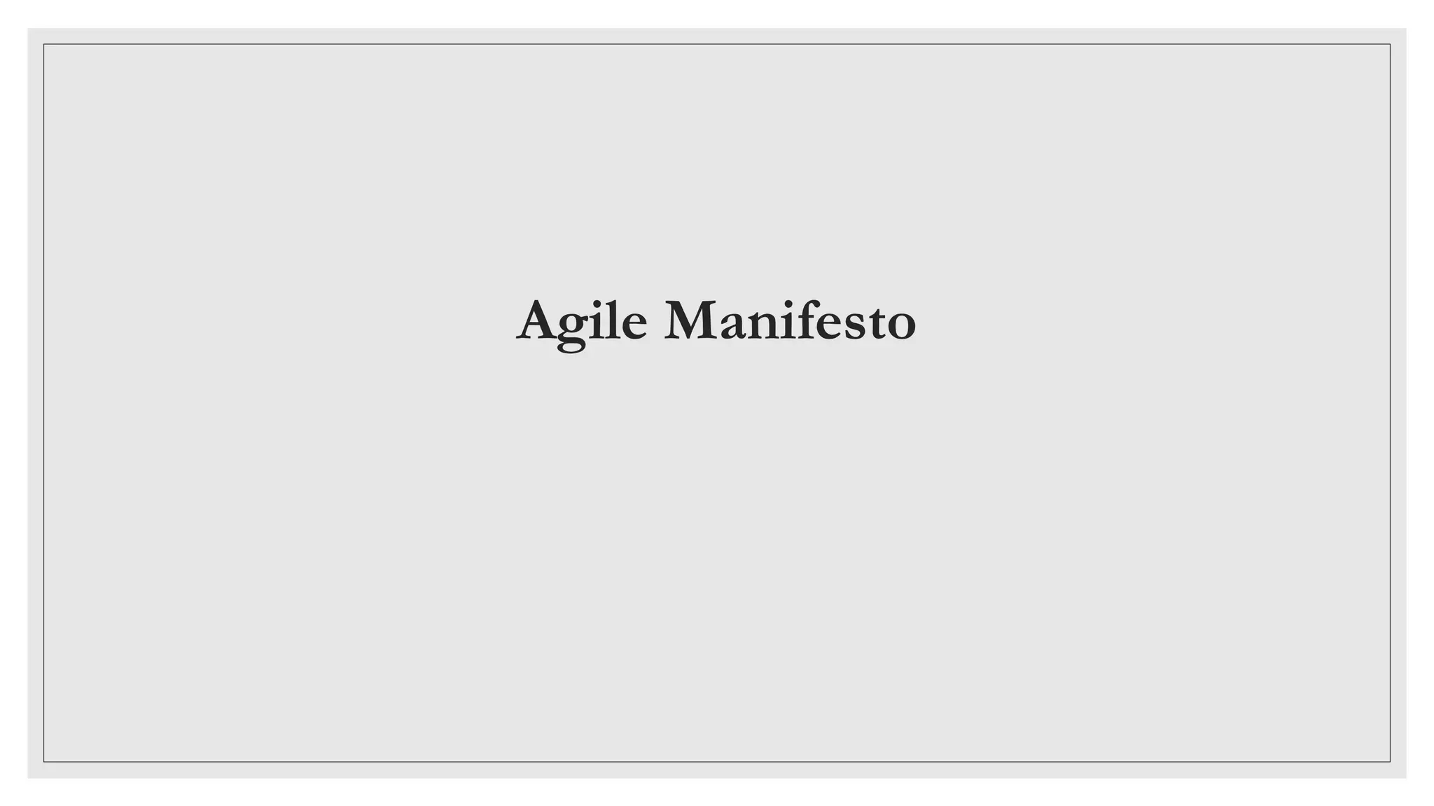 Agile Manifesto and Principles | PPTX