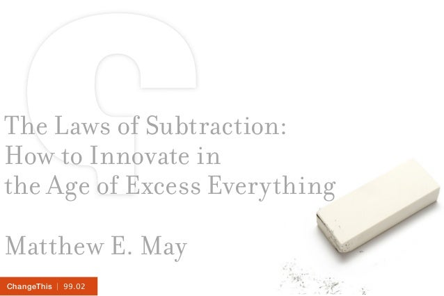 The Laws Of Subtraction The Laws Of Subtraction
