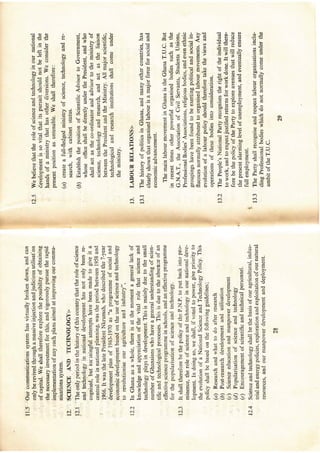 President Hilla Limann's Manifesto | PDF