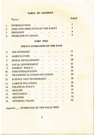 President Hilla Limann's Manifesto | PDF | Civic affairs | Politics