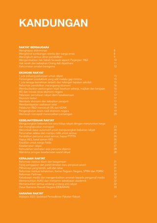 Manifesto Pakatan Rakyat - PRU 13 | PDF