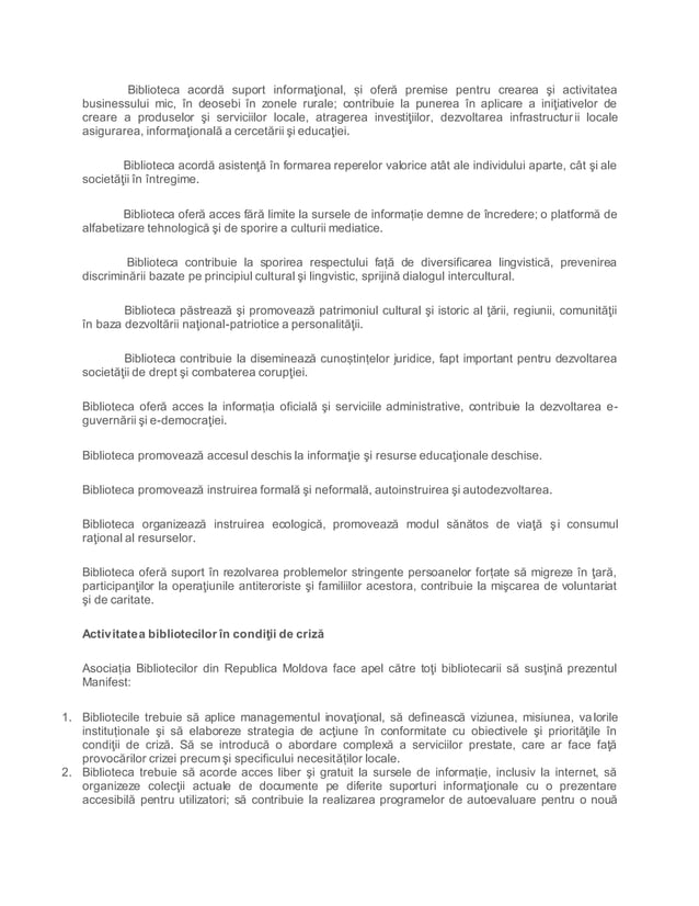 Manifestul ABRM | PDF