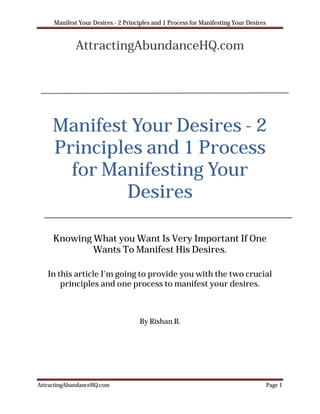 Manifest your desires | PDF