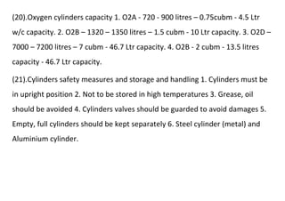 Manifold details on the medical gas supply to the wards and OT's in the ...