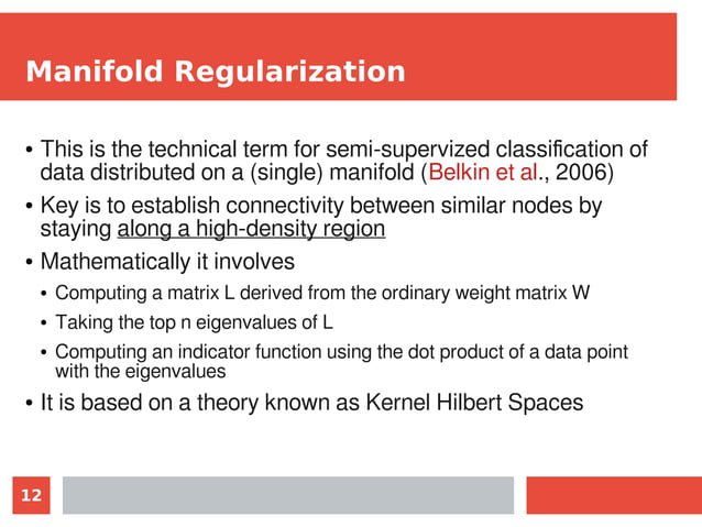NODES 2020 extended - Manifolds in semi-supervised learning | PPT