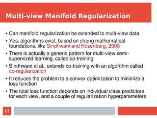 NODES 2020 extended - Manifolds in semi-supervised learning | PPT