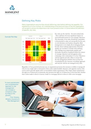 Manigent Aligning Risk Appetite And Exposure | PDF