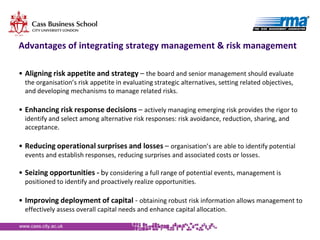 Integrating Strategy and Risk Management | PPT