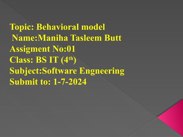 Design and formatting of the software engi | PPT