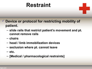 physical restrain in ICU | PPT