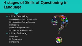 Questioning as a skill of language learning | PPTX | Arts and Crafts ...