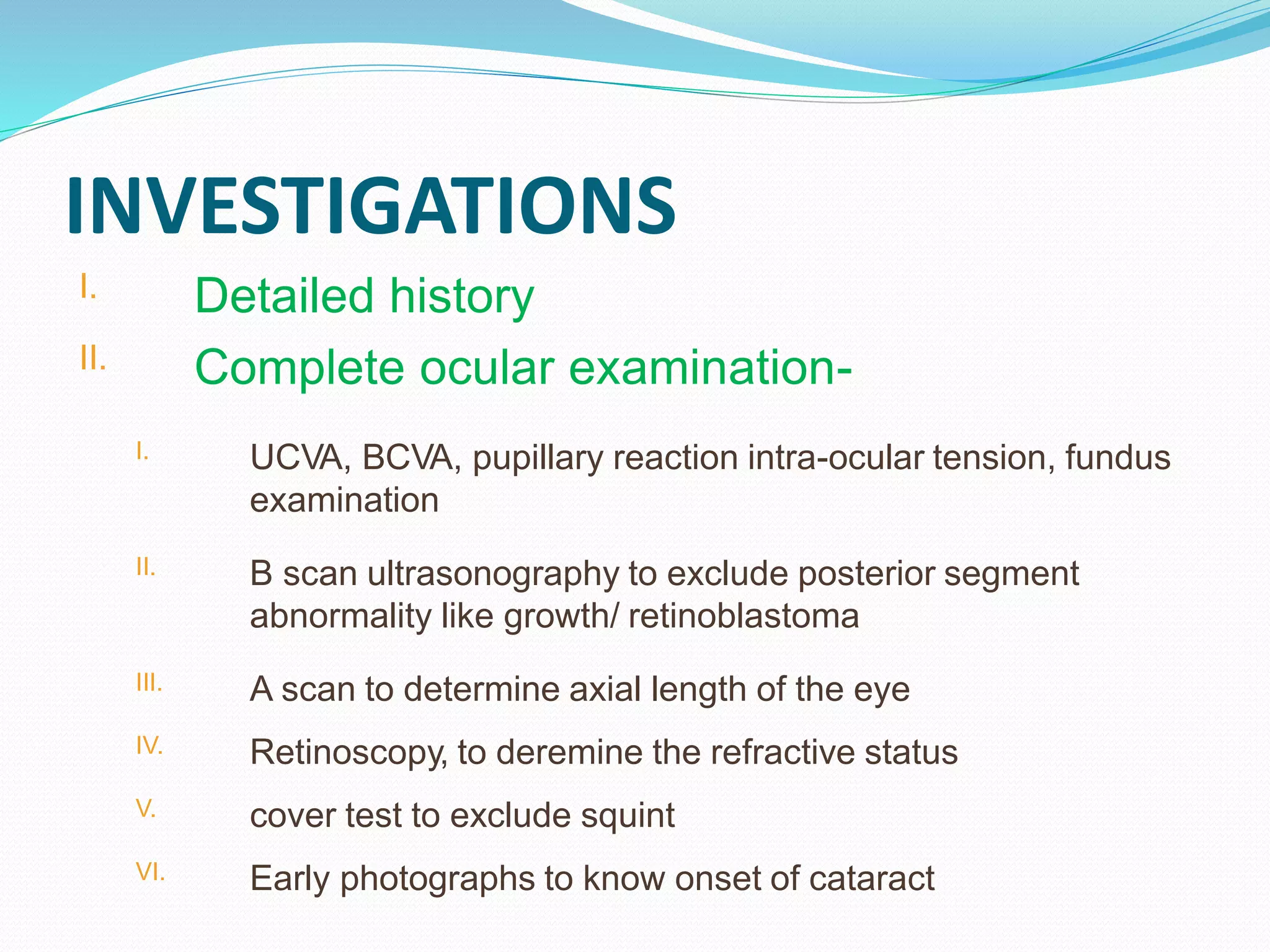 Management of congenital cataract | PPTX