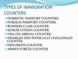 IMMIGRATION FORMALATIES | PPTX