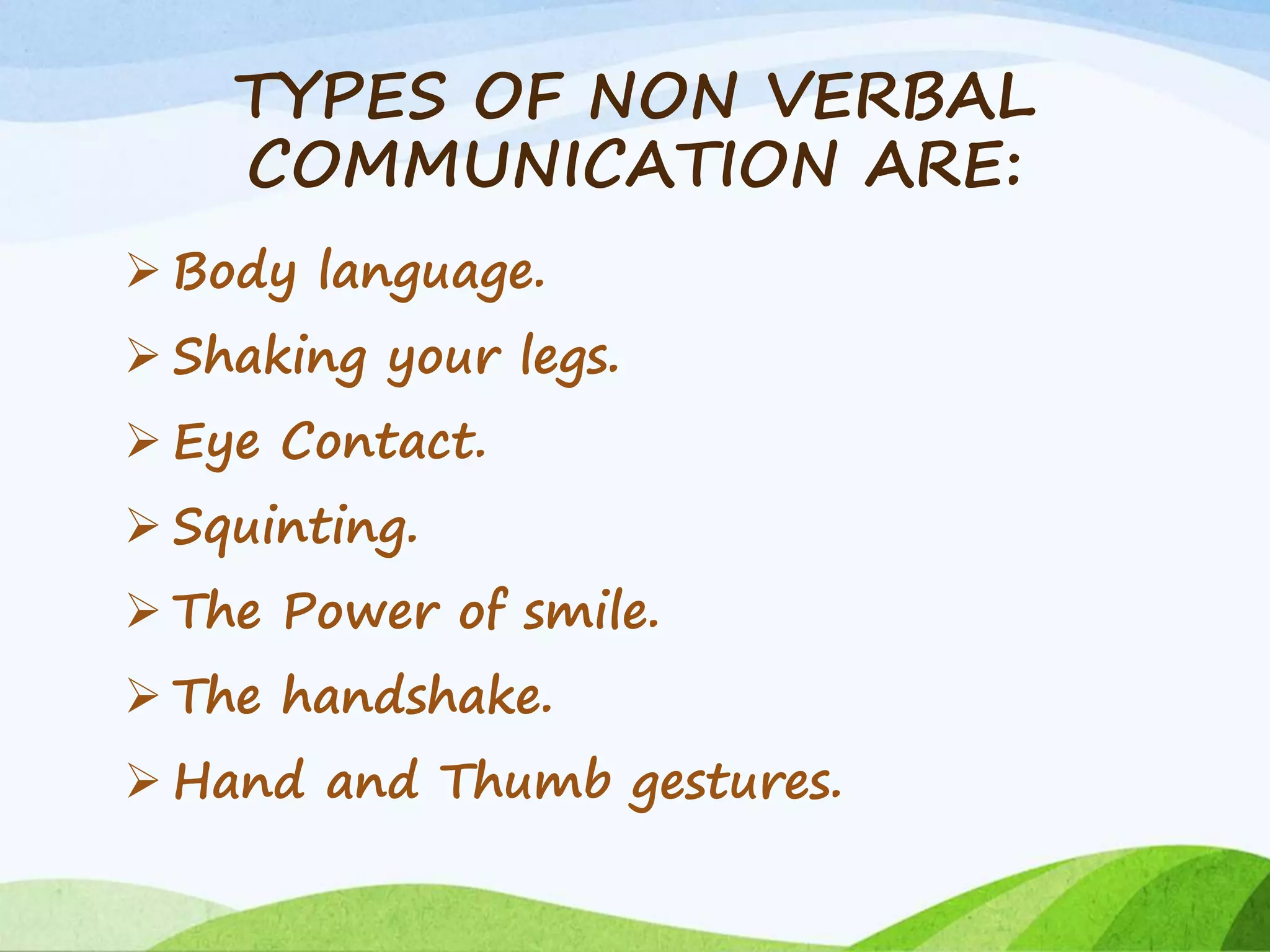 IMPORTANCE OF NON VERBAL COMMUNICATION SKILLS | PPT