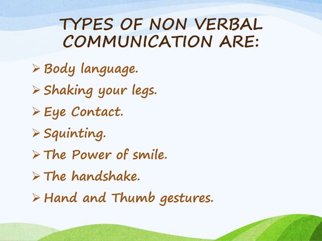IMPORTANCE OF NON VERBAL COMMUNICATION SKILLS | PPT