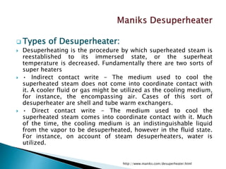 Maniks desuperheater for refrigeration application | PPTX