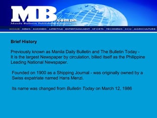 Manila bulletin pub. corp. | PPT
