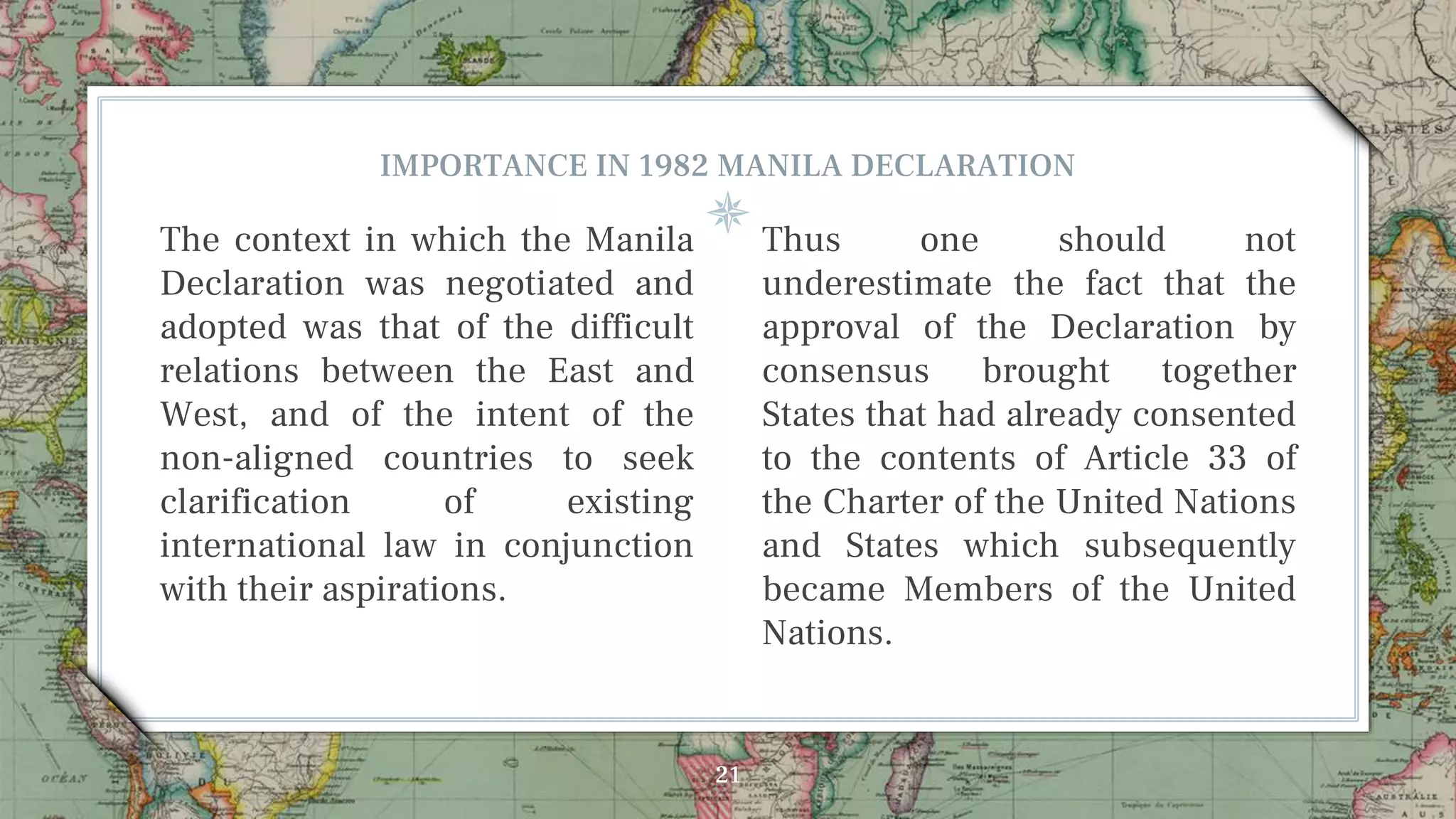HISTORICAL OF MANILA DECLARATION 1982 | PPTX