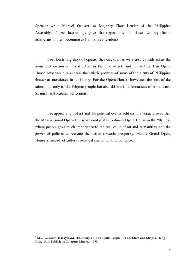 Manila Grand Opera House Historical Research | PDF | Opera | Fine Art