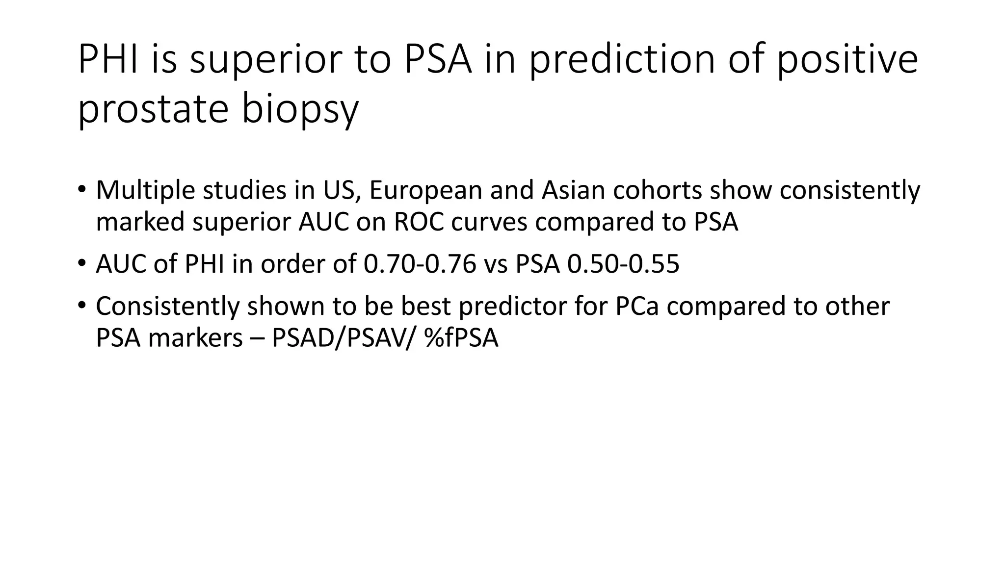 Role of Prostate Health Index in the changing landscape of prostate ...