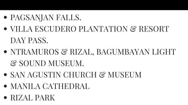 Manila travel | PDF