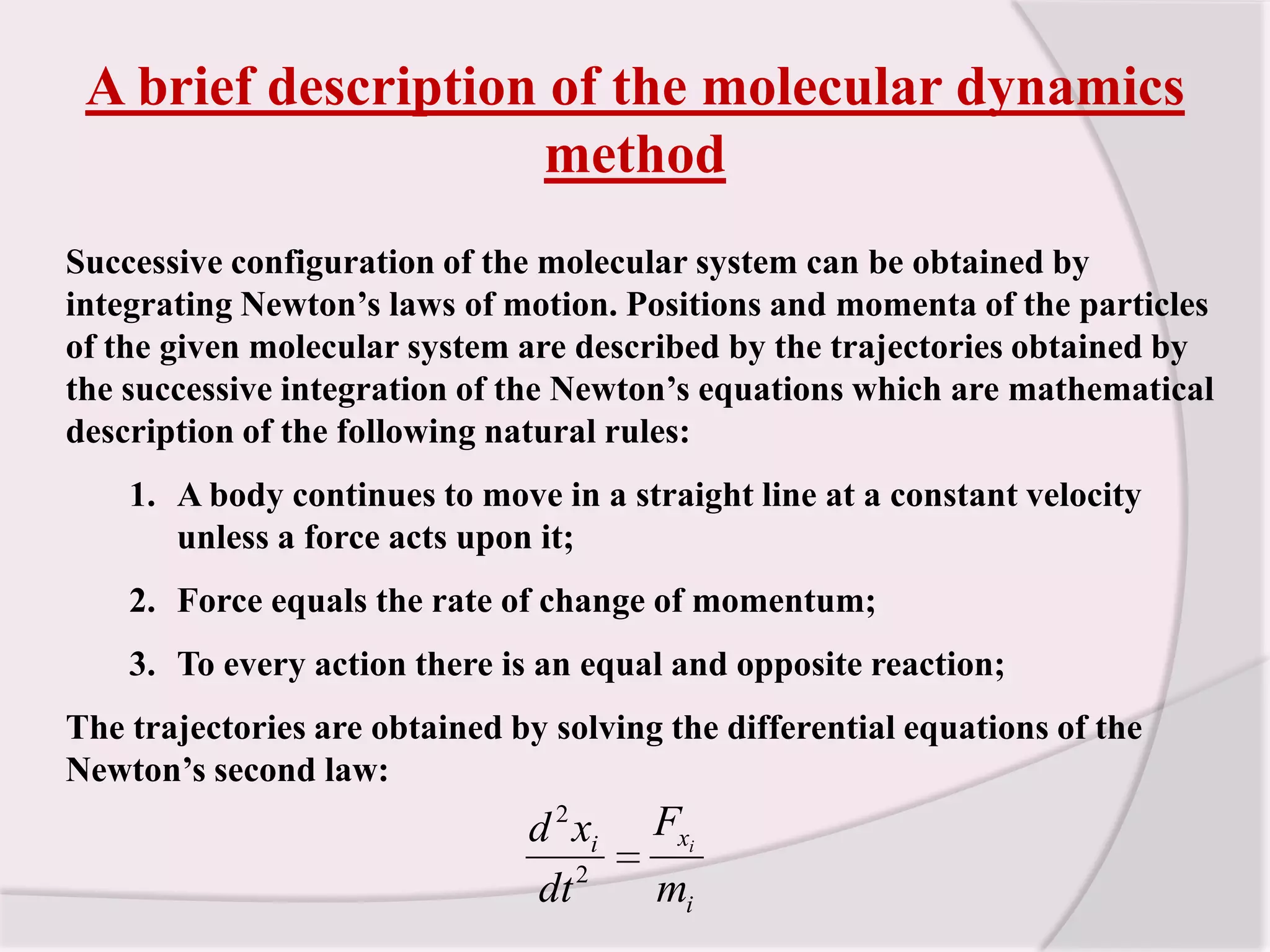 Molecular Simulation Techniques Pptx
