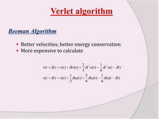 MOLECULAR SIMULATION TECHNIQUES | PPTX