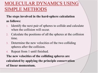 MOLECULAR SIMULATION TECHNIQUES | PPTX