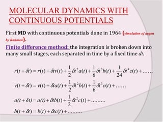 MOLECULAR SIMULATION TECHNIQUES | PPTX