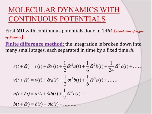 Molecular Simulation Techniques Pptx