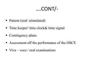presentation on objective structured clinical examination | PPTX