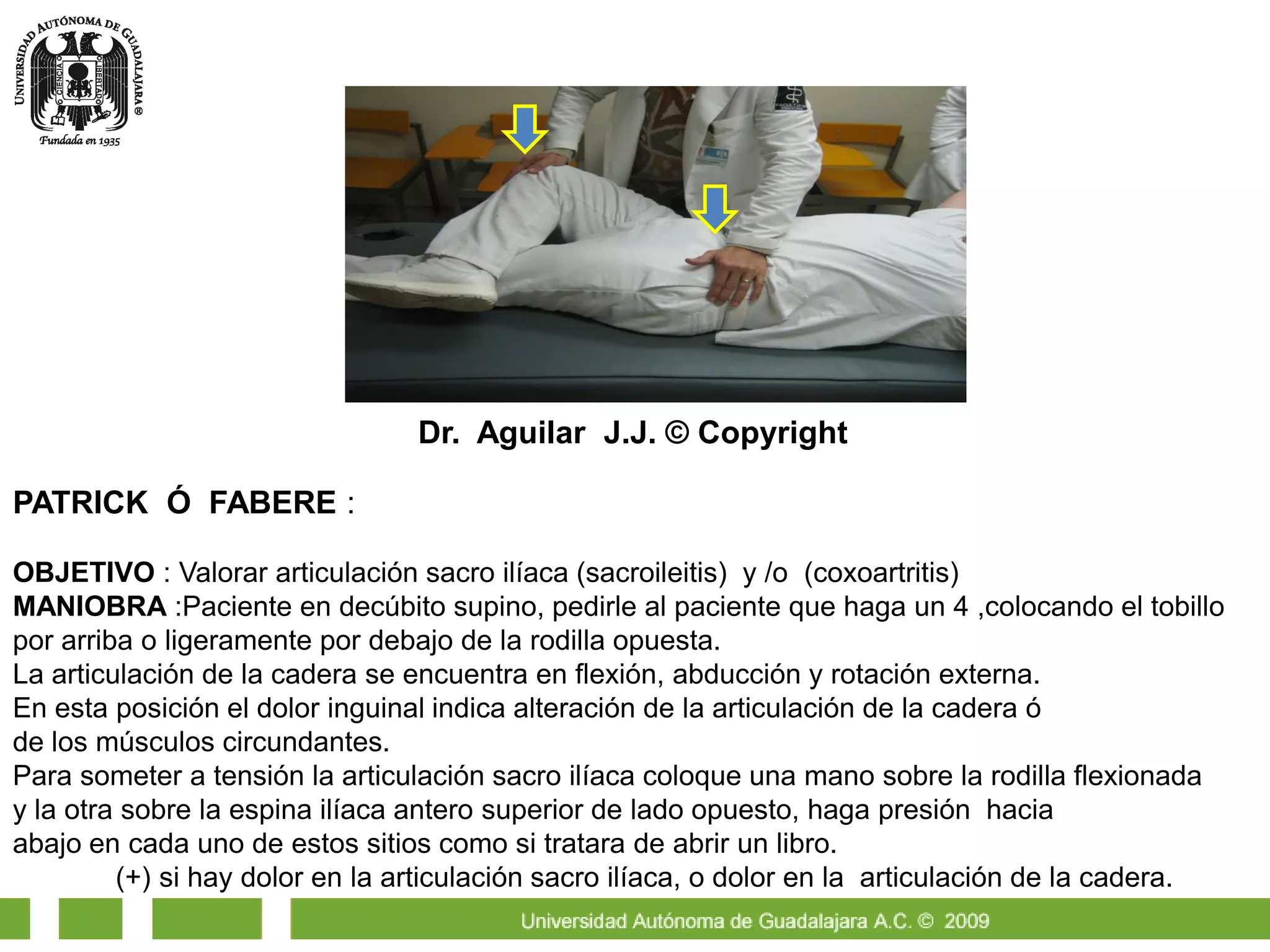 Maniobras de la Exploracion Fisica - UAG MX, Ortopedia y Traumatologia ...