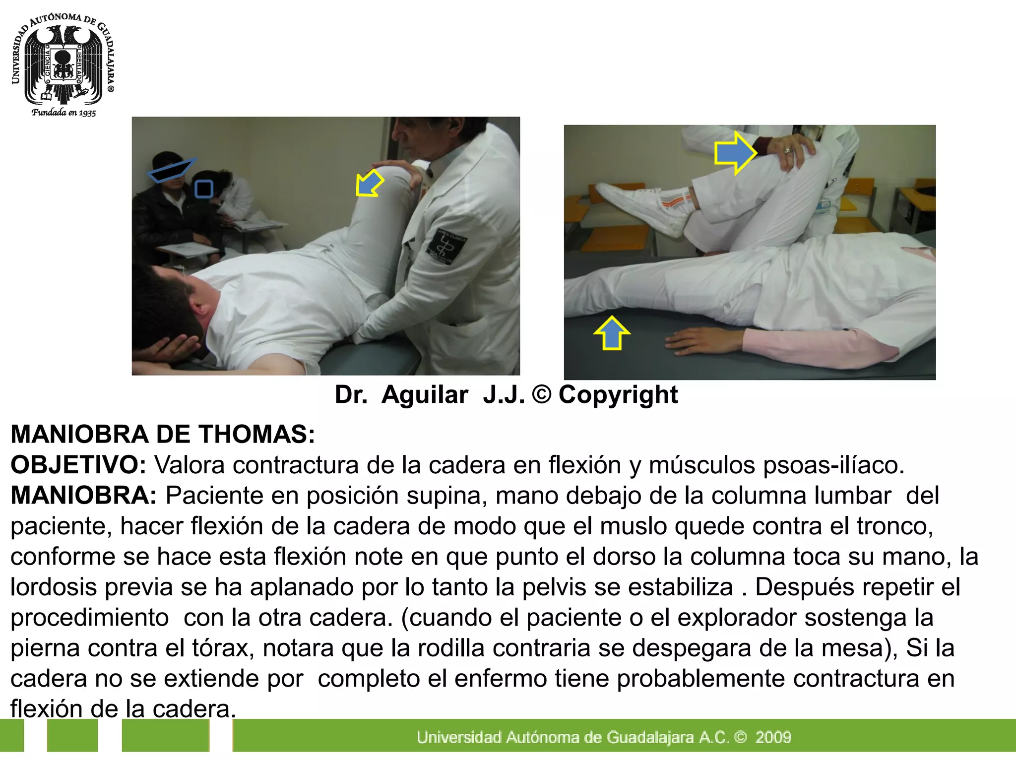 Maniobras de la Exploracion Fisica - UAG MX, Ortopedia y Traumatologia ...