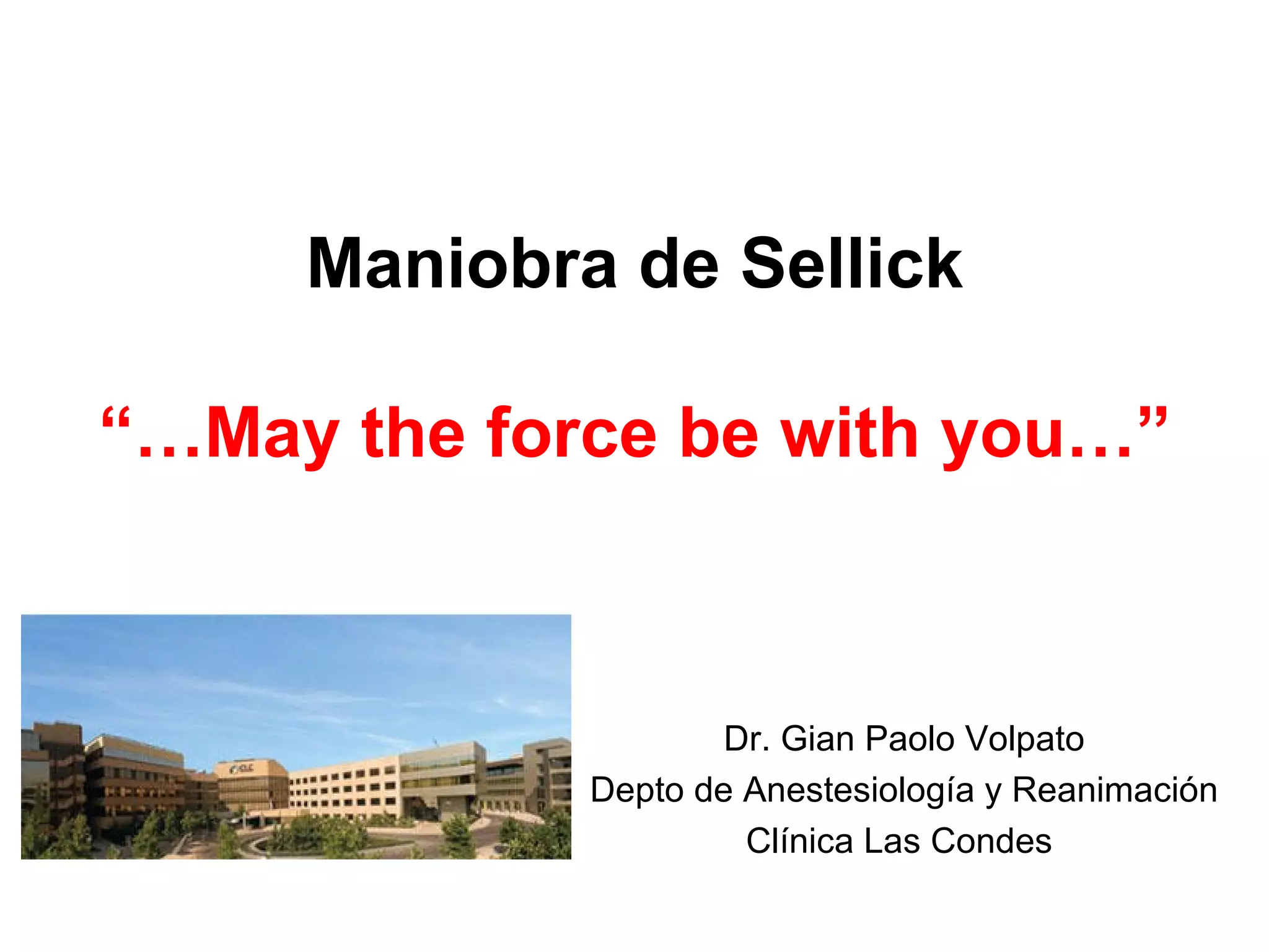 Maniobra sellick | PPT