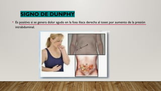 MANIOBRAS PARA EL APÉNDICE. abdomen palpacion | PPTX