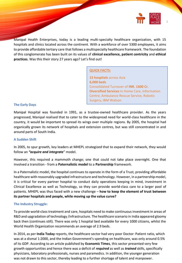Manipal hospitals Transformation Story by Rashmi Mutt & Sandhya Ramesh ...