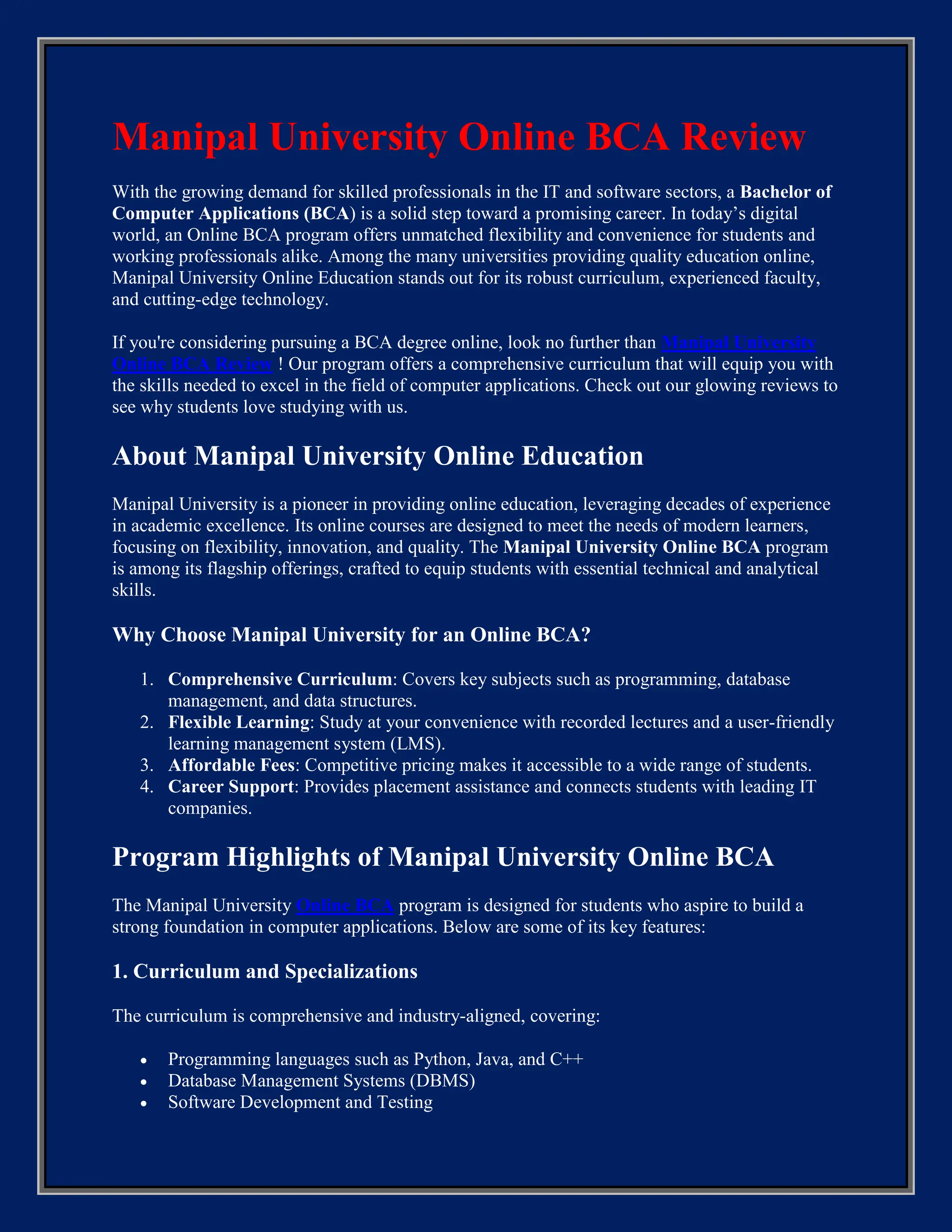 Manipal University Online BCA Review.pdf