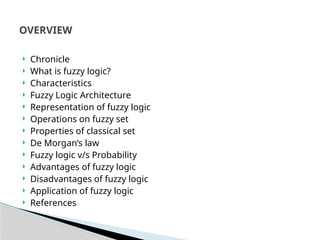Fuzzy Logic PPT presentation created by mani. | PPT