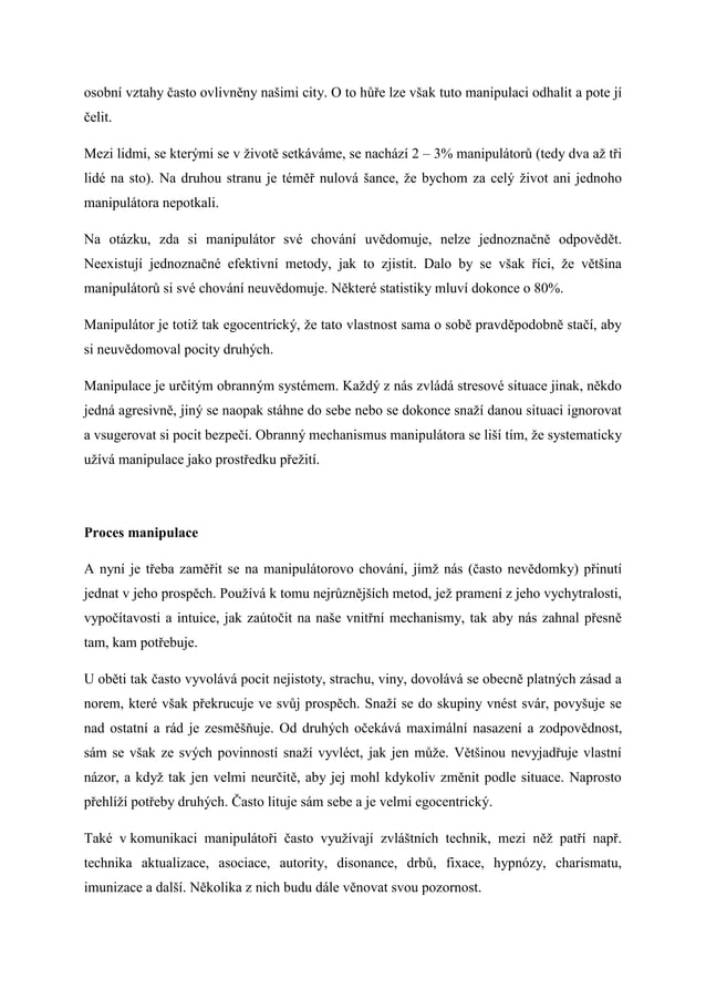 Manipulace | PDF