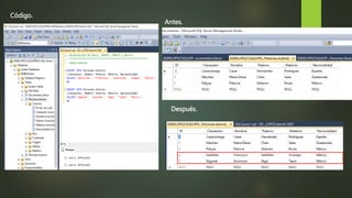 Uso de comandos INSERT, UPDATE y DELETE en bases de datos de SQL Server | PPT